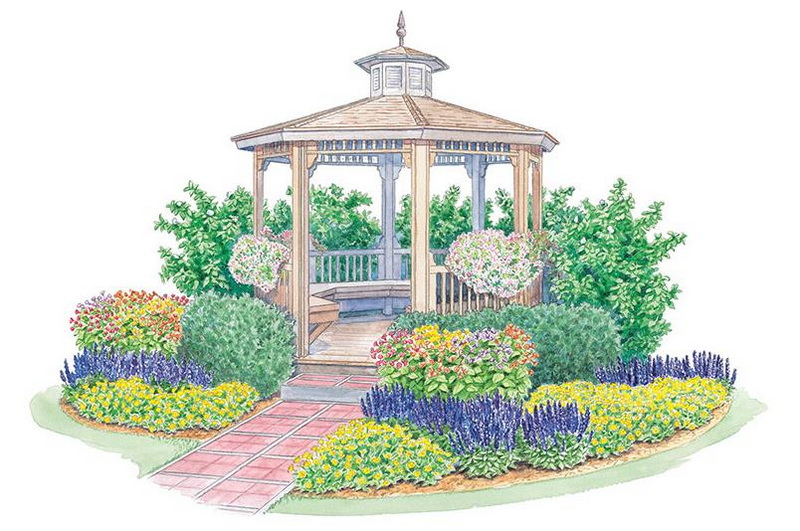 China Buy Planting Around a Pavilion, How to Landscape Around a Gazebo ...